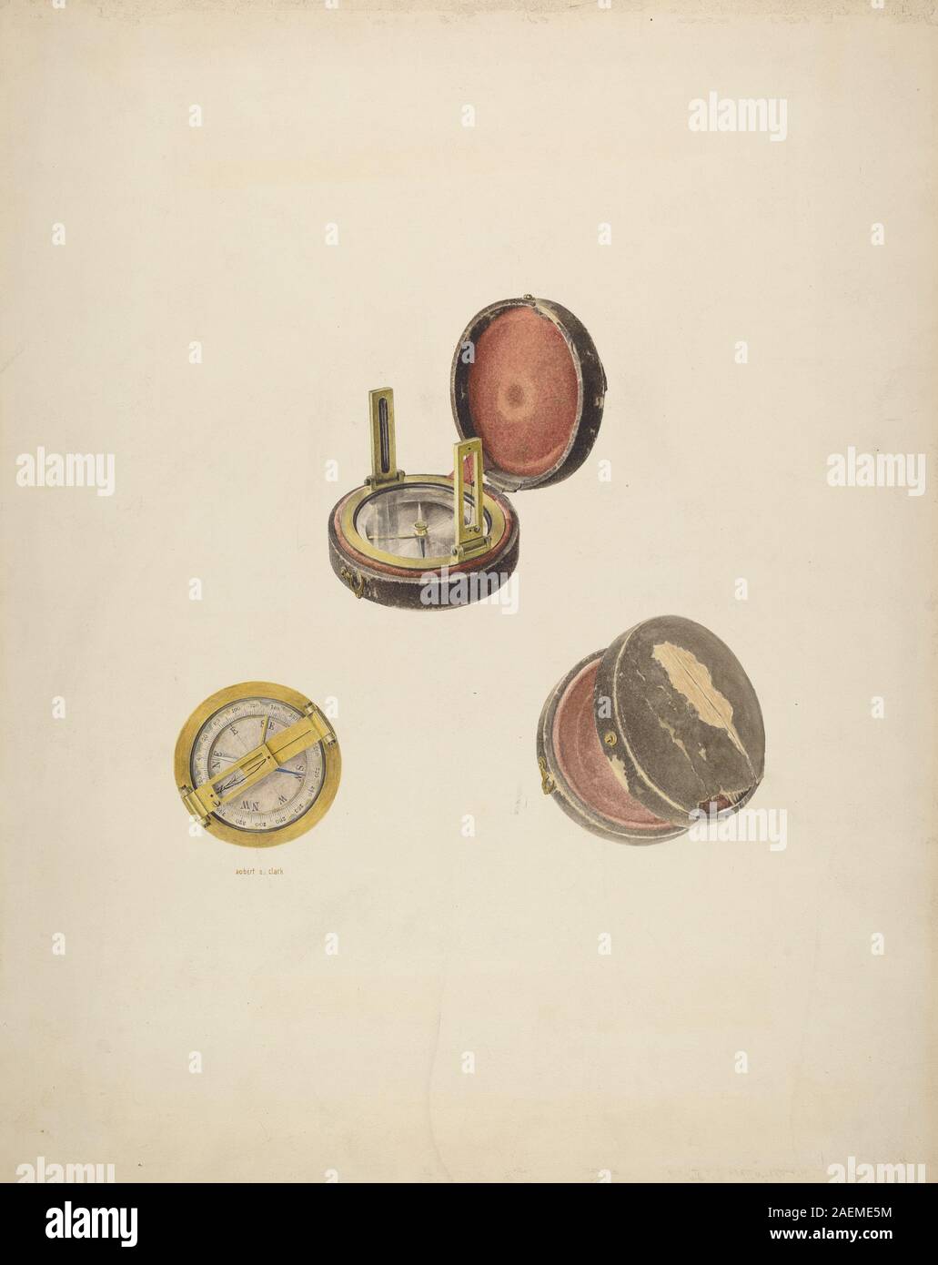 Robert Clark, Hand Compass, c 1939, Hand Compass; circa 1939 date Stock ...