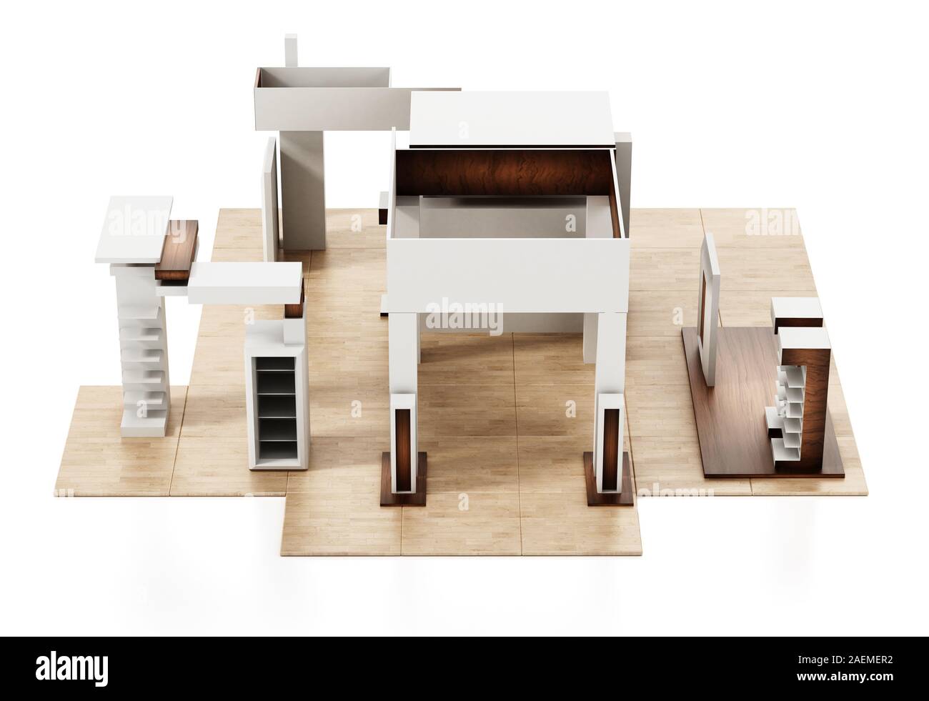 Trade exhibition stand wall Cut Out Stock Images & Pictures - Alamy