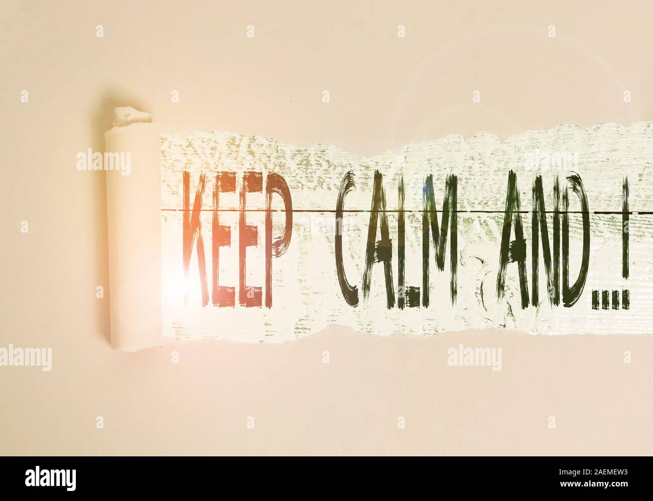 Handwriting text Keep Calm And. Conceptual photo motivational poster ...