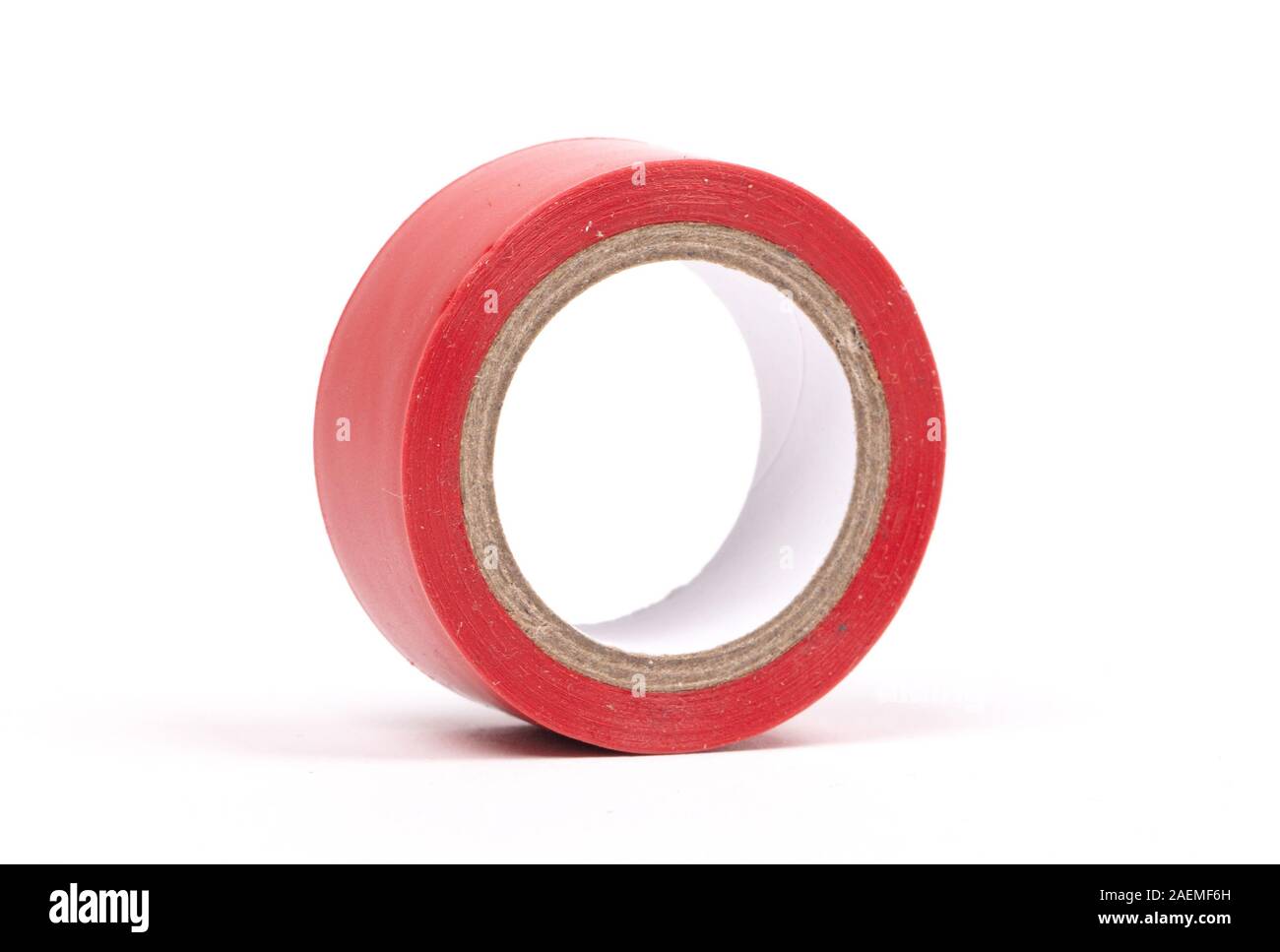 Roll of red insulation tape isolated on white background Stock Photo ...