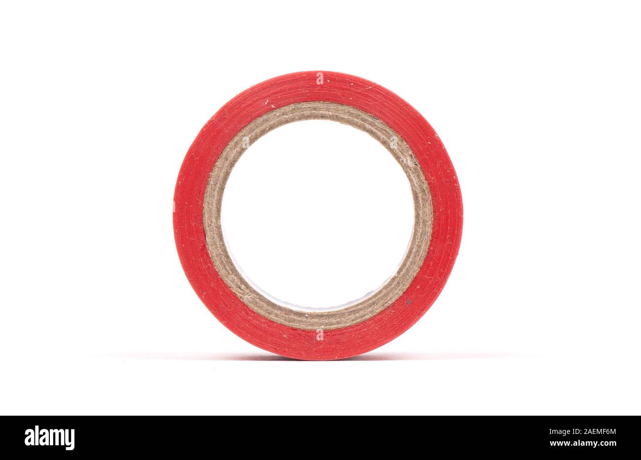 Roll of red insulation tape isolated on white background Stock Photo ...