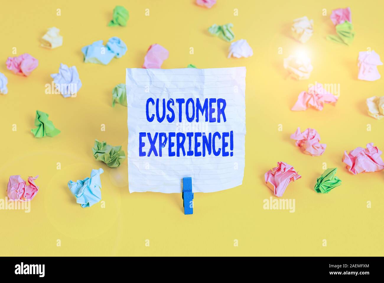 Writing Note Showing Customer Experience Business Concept For Product Of Interaction Between