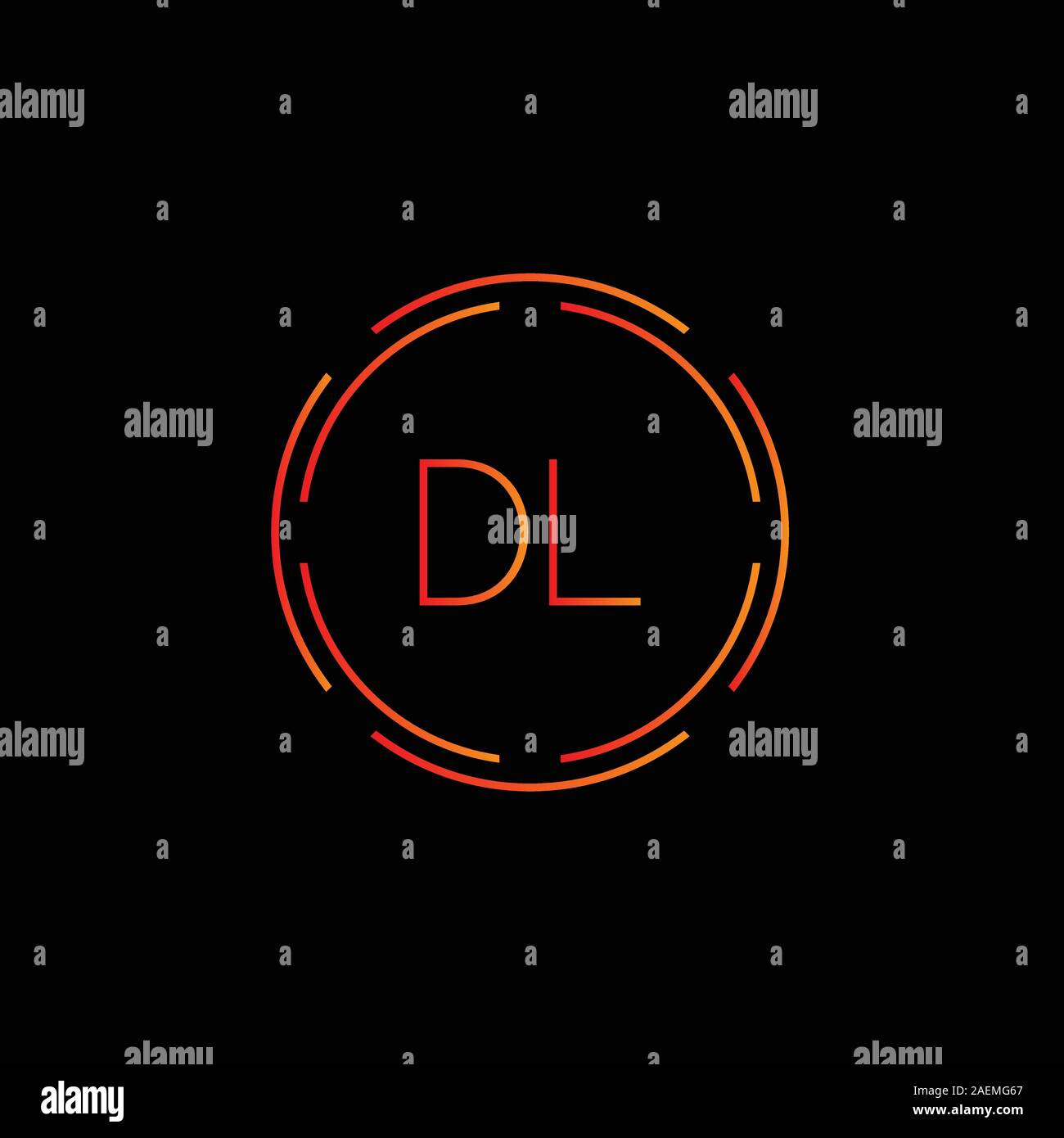 Initial DL Letter Logo With Creative Modern Business Typography Vector ...