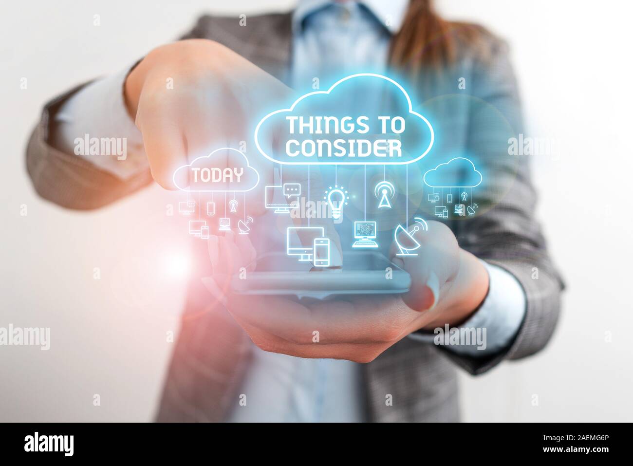 Writing note showing Things To Consider. Business concept for think ...