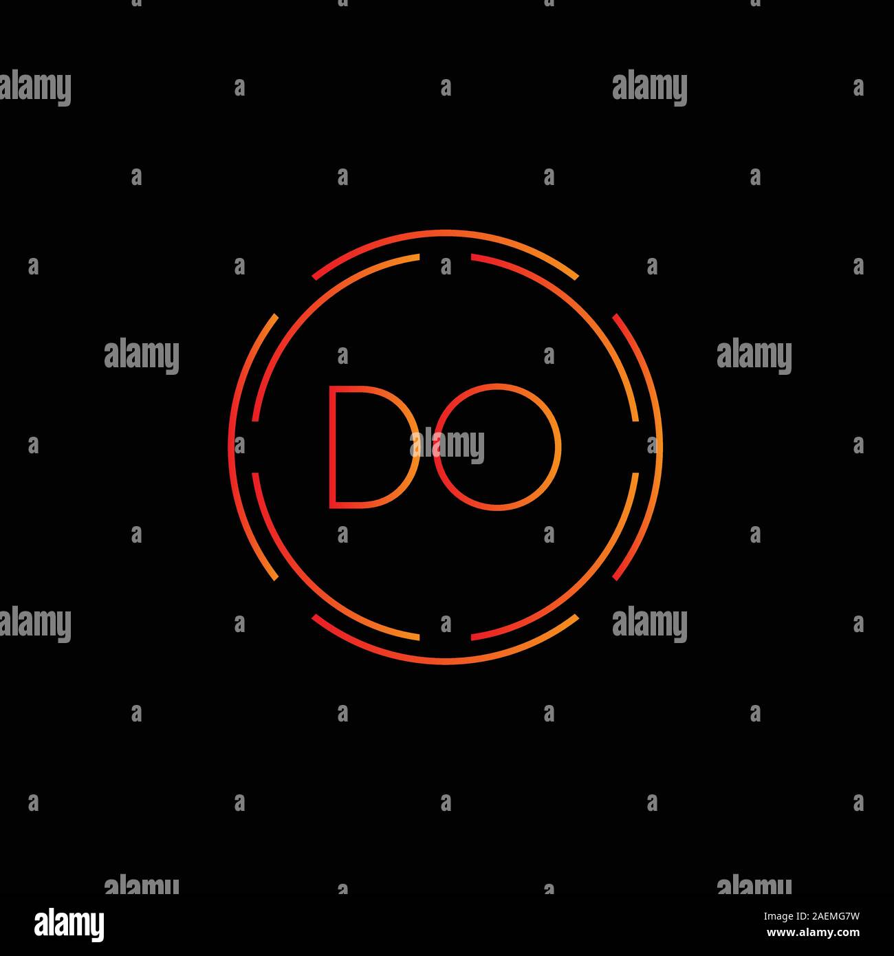 Initial DO Letter Logo With Creative Modern Business Typography Vector ...