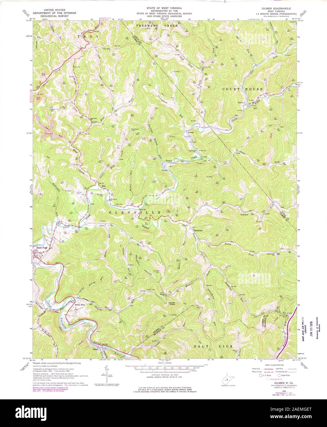Gilmer map hi-res stock photography and images - Alamy