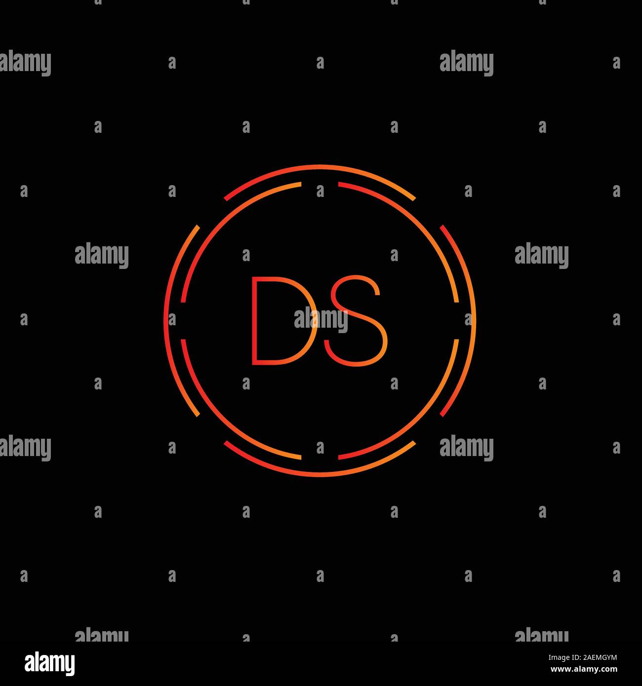 Initial DS Letter Logo With Creative Modern Business Typography Vector ...