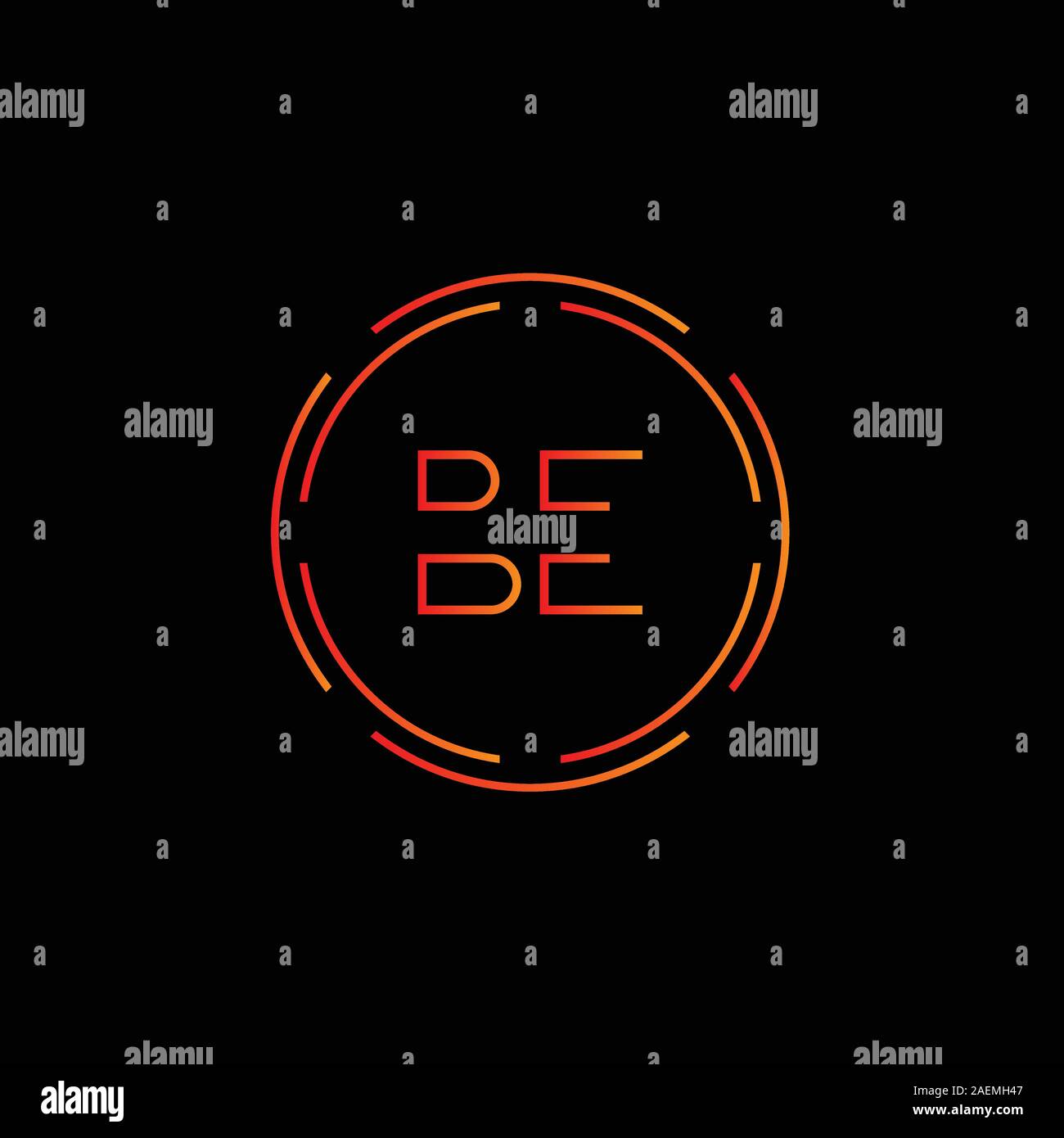 Initial BE Letter Logo With Creative Modern Business Typography Vector ...