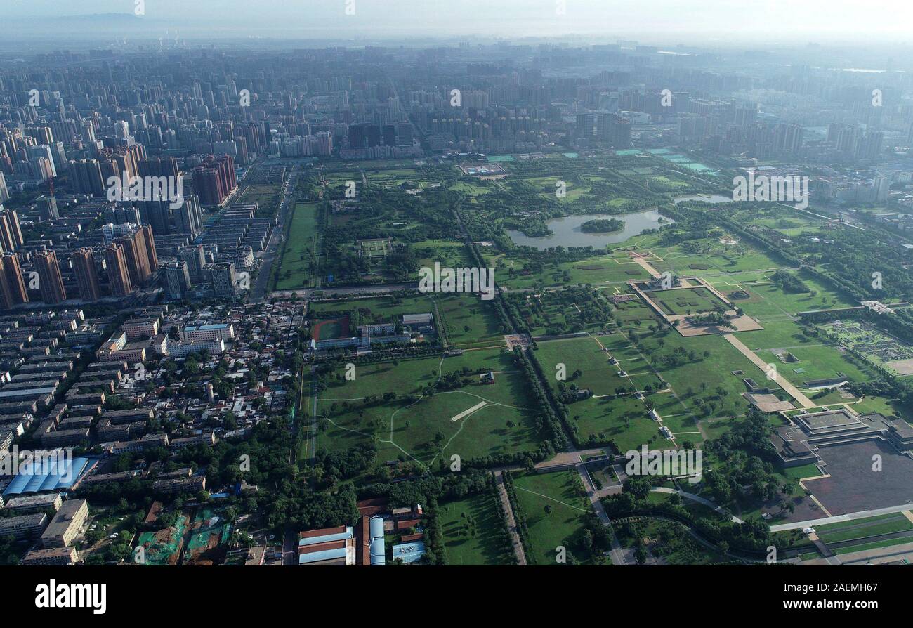 Xi'an. 29th June, 2019. Aerial photo taken on June 29, 2019 shows the ...