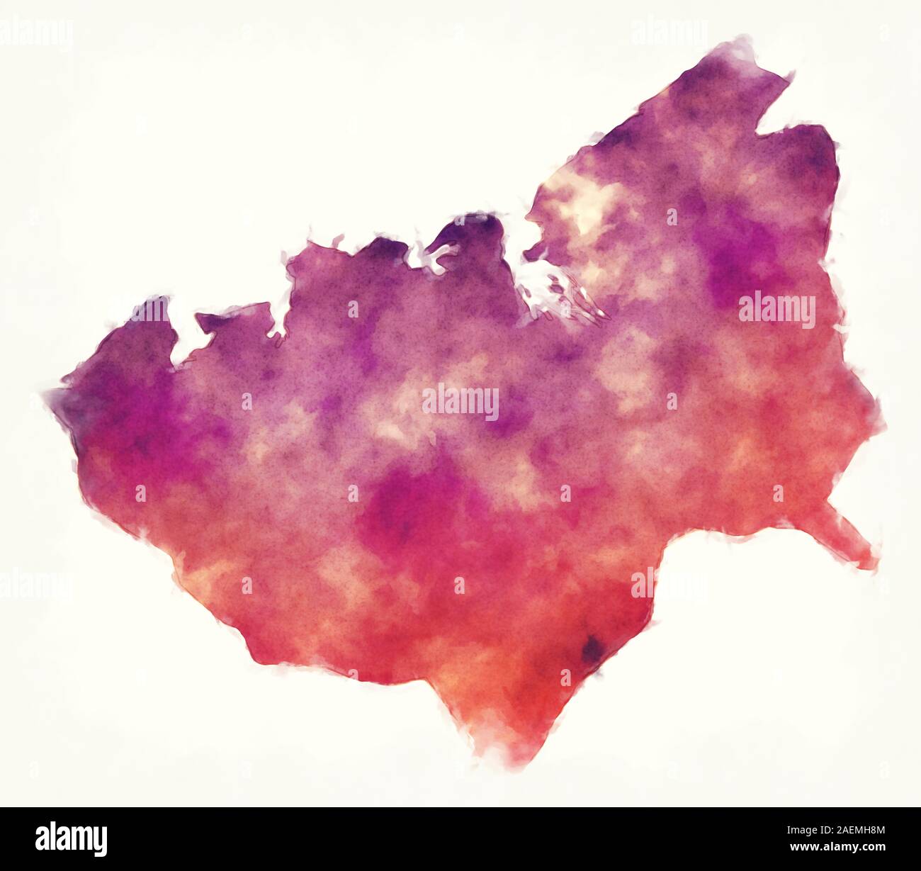 Boeny region watercolor map of Madagascar Stock Photo - Alamy