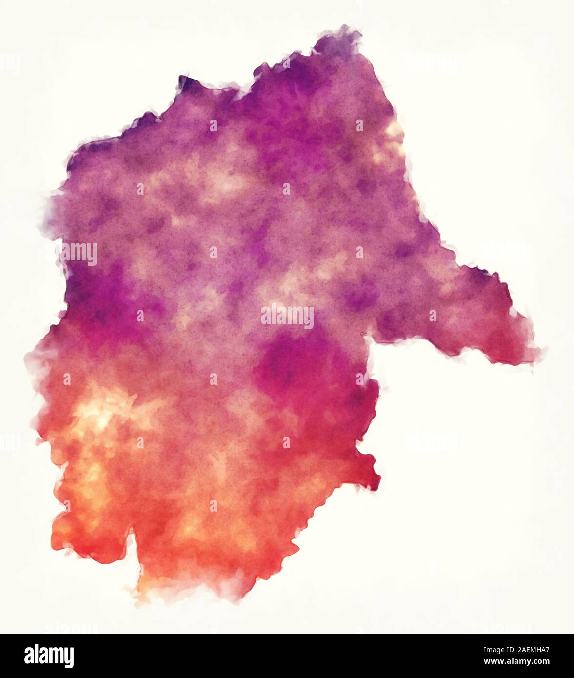 Bongolava region watercolor map of Madagascar Stock Photo - Alamy