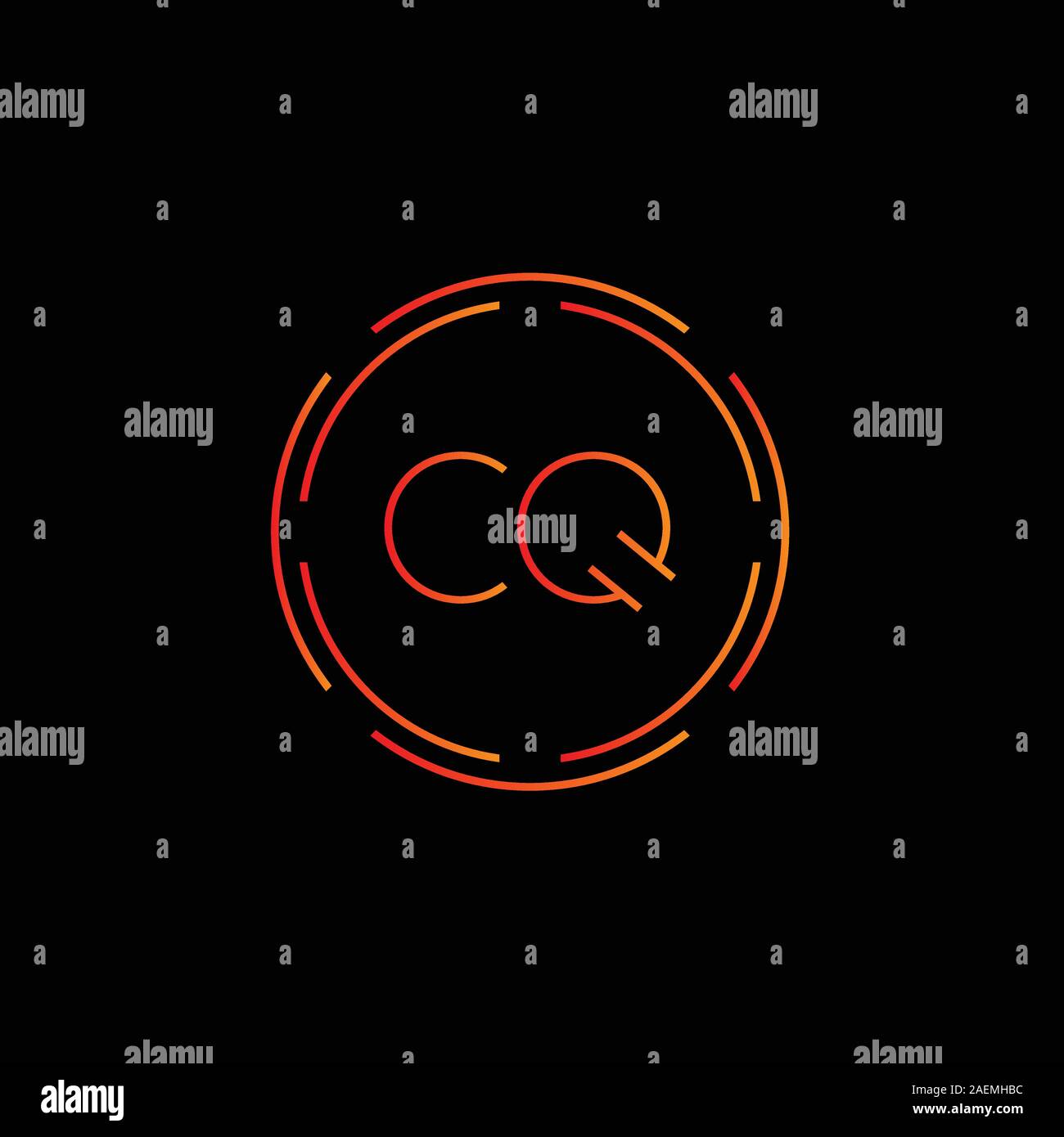 Initial CQ Letter Logo With Creative Modern Business Typography Vector ...