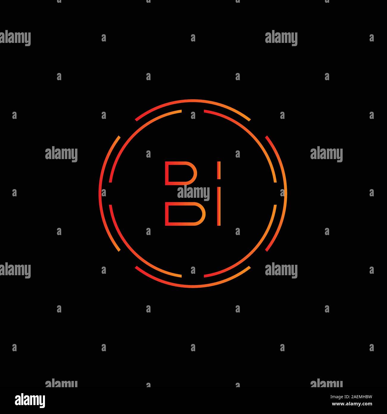 Initial BI Letter Logo With Creative Modern Business Typography Vector ...