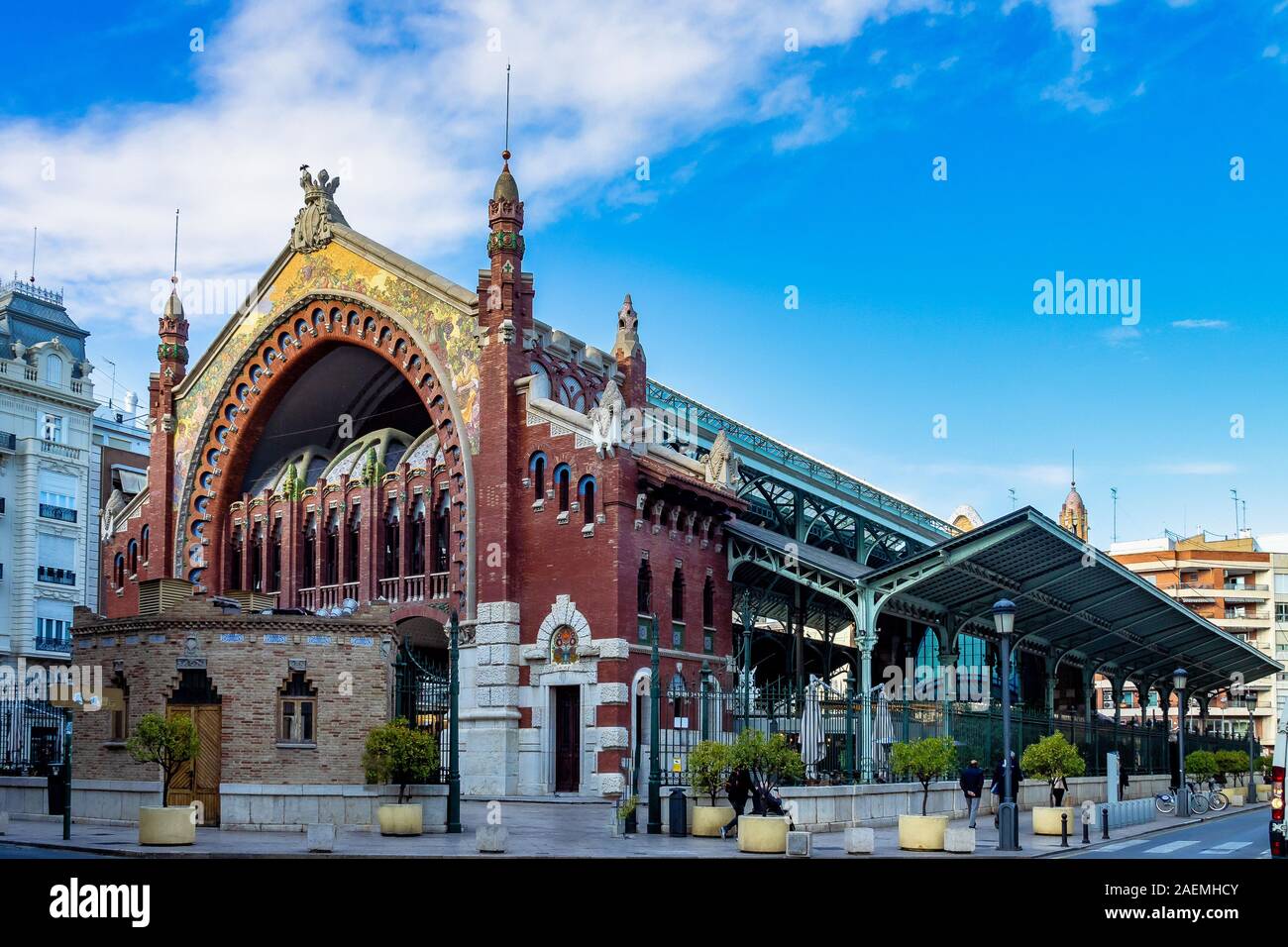 Valencia, Spain. Mercado Central - famous old market hall Stock Photo ...