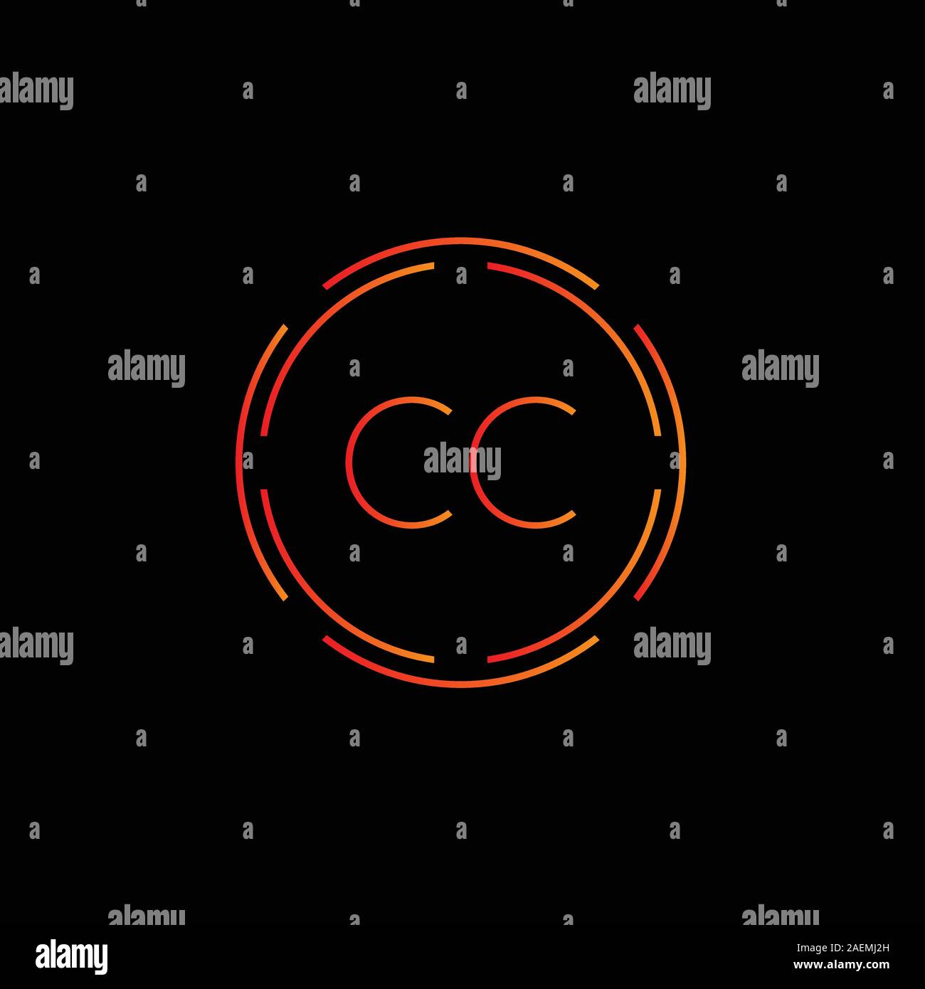 Initial CC Letter Logo With Creative Modern Business Typography Vector ...