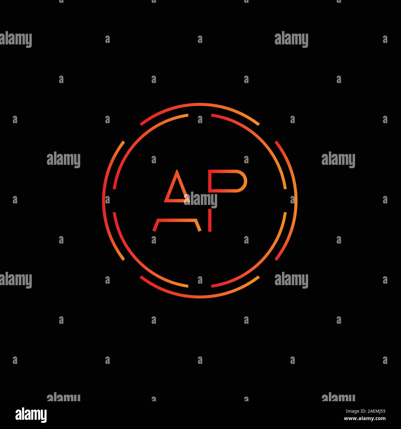 Initial AP Letter Logo With Creative Modern Business Typography Vector ...