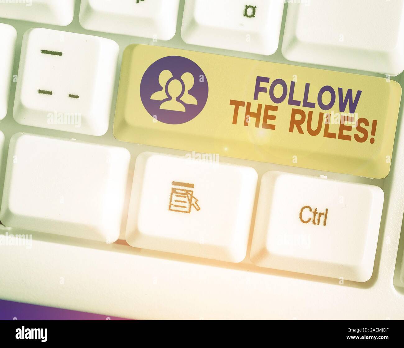Text sign showing Follow The Rules. Business photo text go with ...