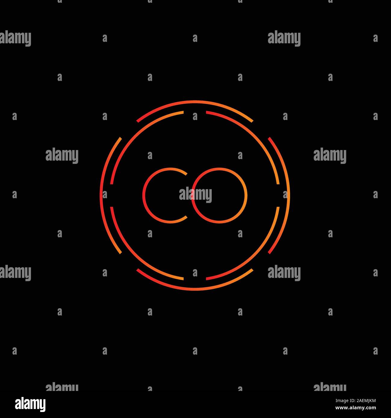 Initial CO Letter Logo With Creative Modern Business Typography Vector ...