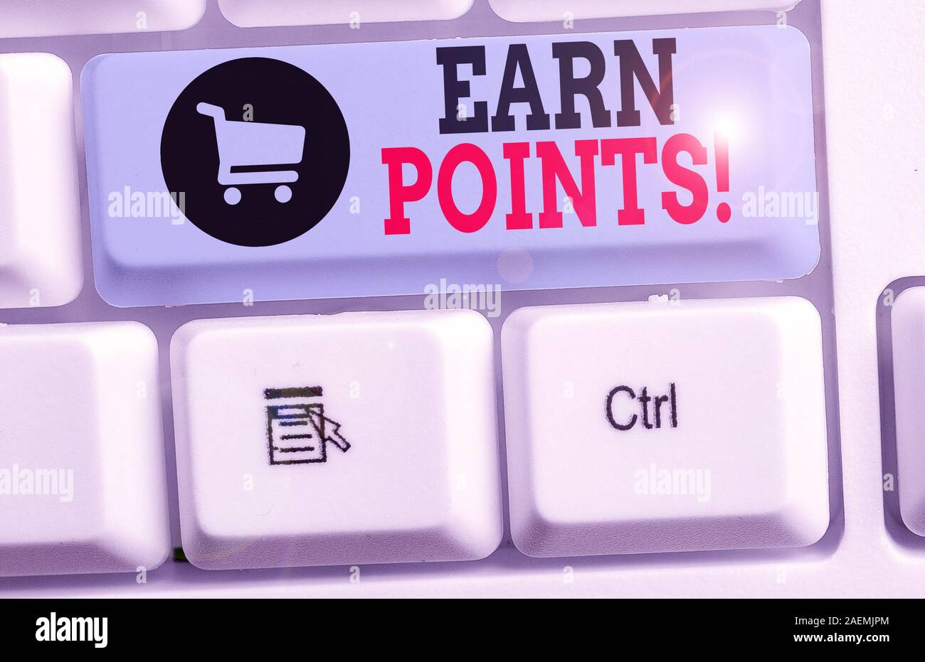 Writing note showing Earn Points. Business concept for collecting ...