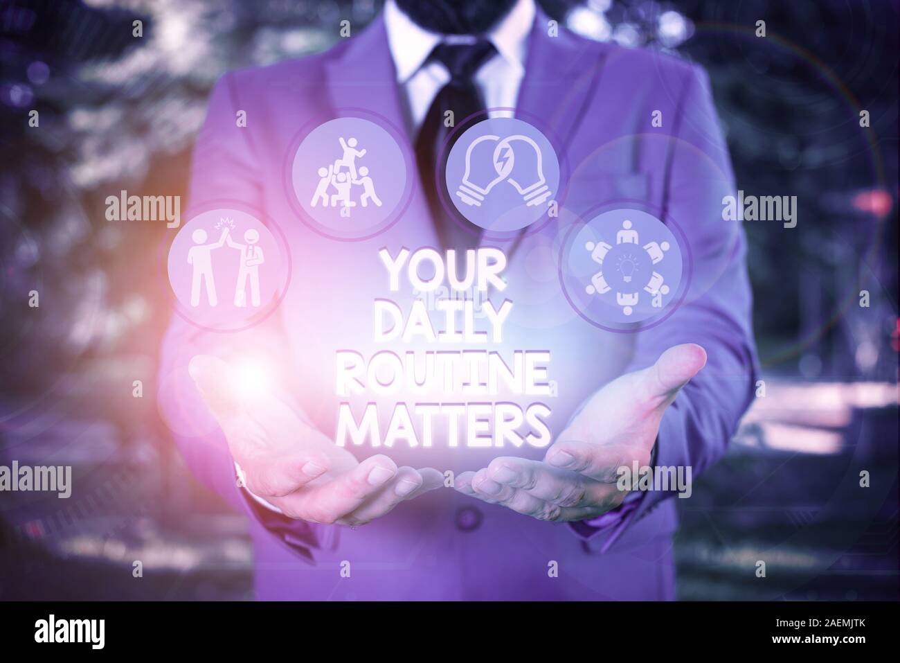 Writing note showing Your Daily Routine Matters. Business concept for ...