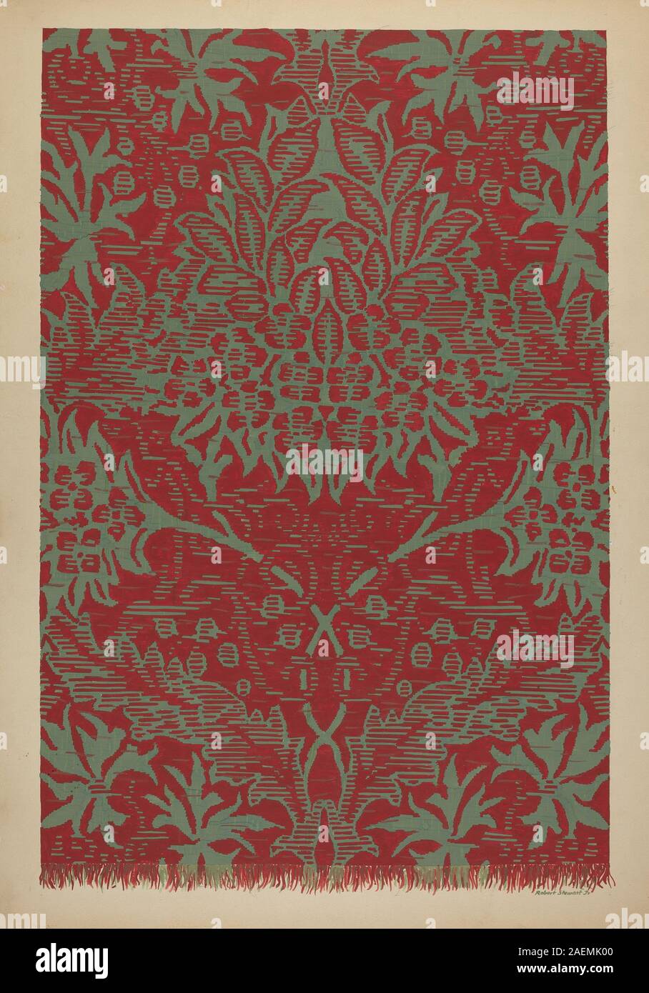 Robert Stewart, Ingrain Carpet, c 1936, Ingrain Carpet; circa 1936 date ...