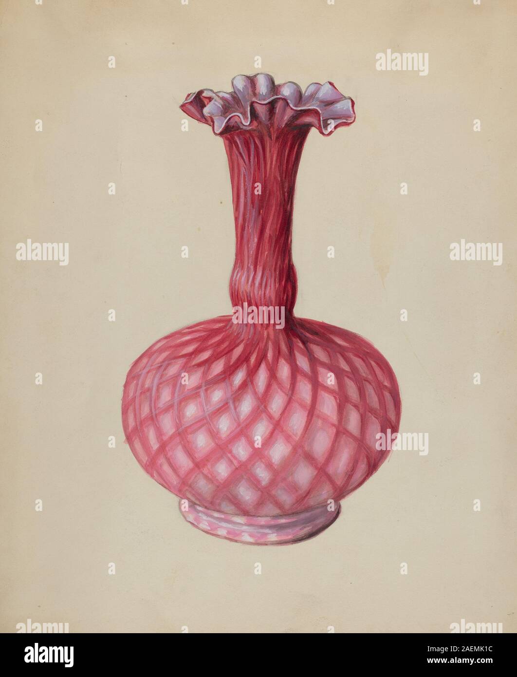 Robert Stewart, Ornamental Ruby Vase, c 1936, Ornamental Ruby Vase ...