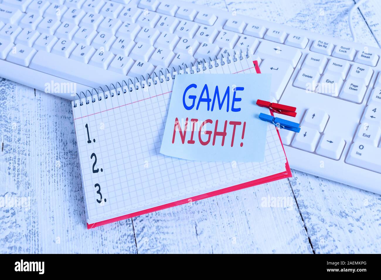 Handwriting text Game Night. Conceptual photo usually its called on ...