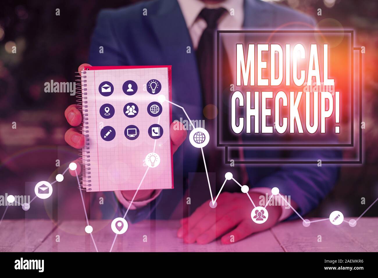Writing note showing Medical Checkup. Business concept for thorough ...