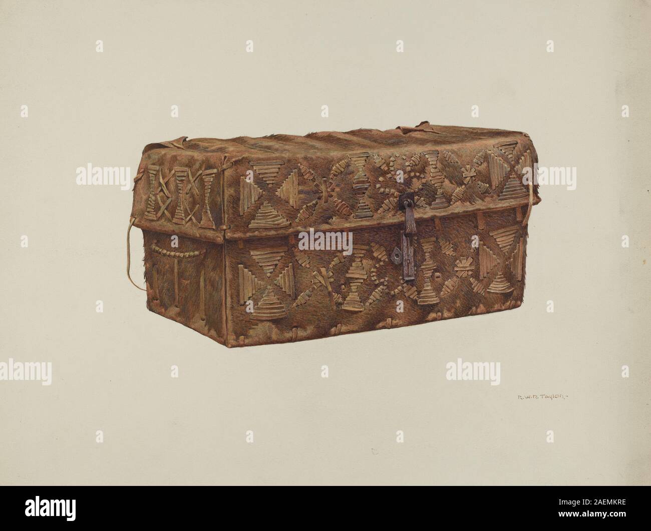 Robert WR Taylor, Cowhide Trunk, c 1941, Cowhide Trunk; circa 1941 date ...