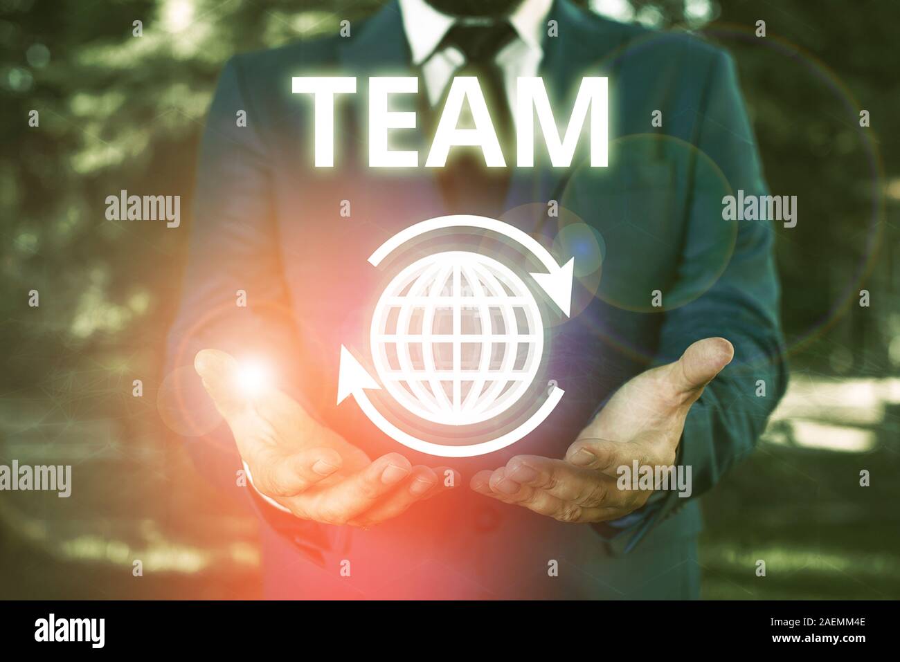 Conceptual hand writing showing Team. Concept meaning Group of showing ...