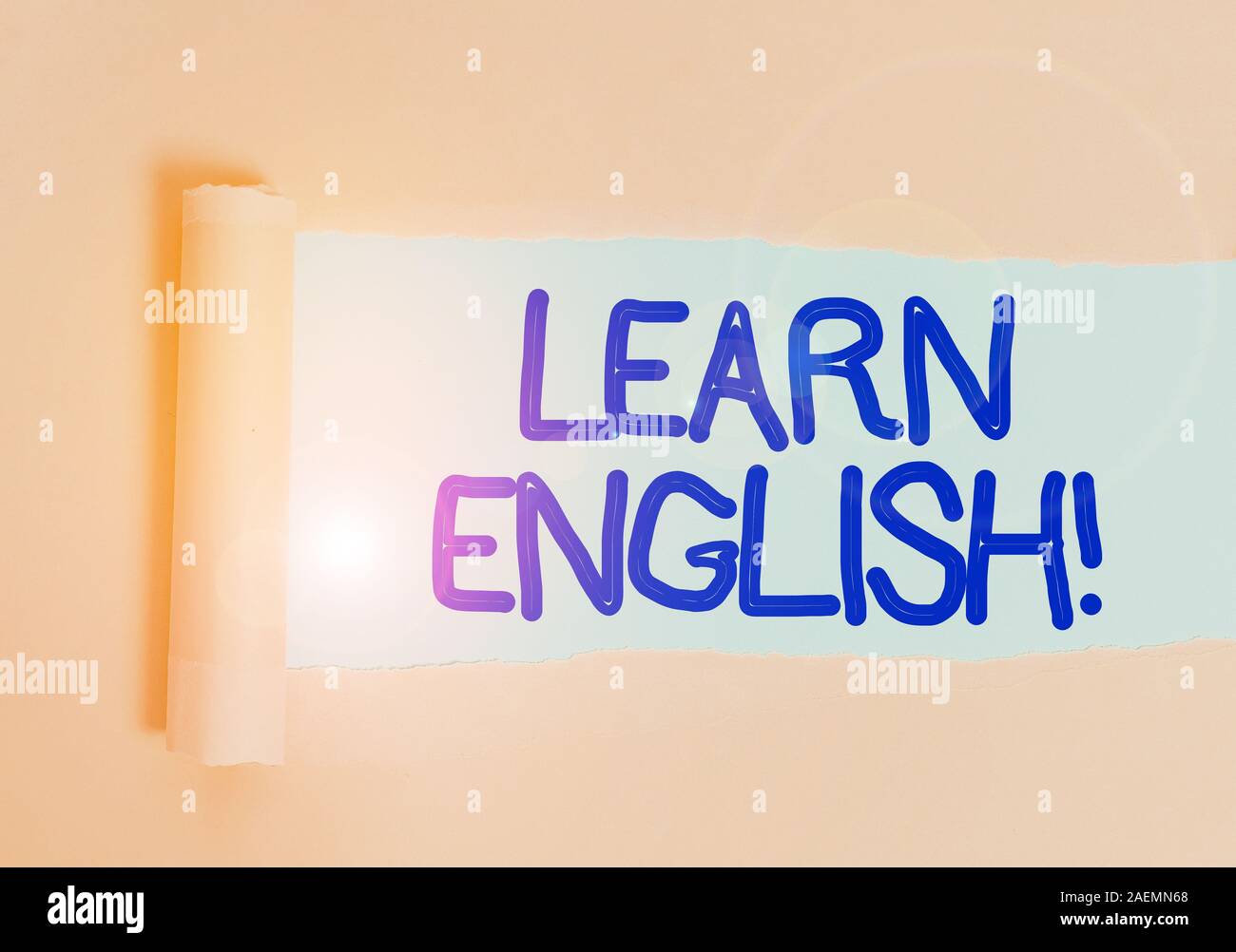 Handwriting text Learn English. Conceptual photo gain acquire knowledge ...