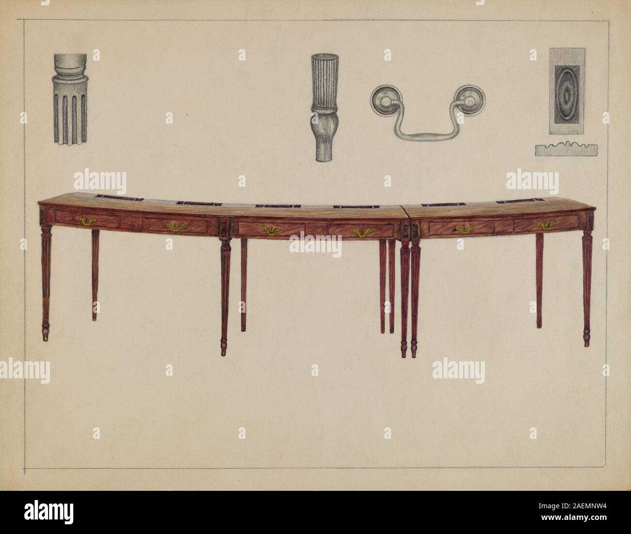 Rollington Campbell, Desk (in two sections) Used by Members of Congress ...