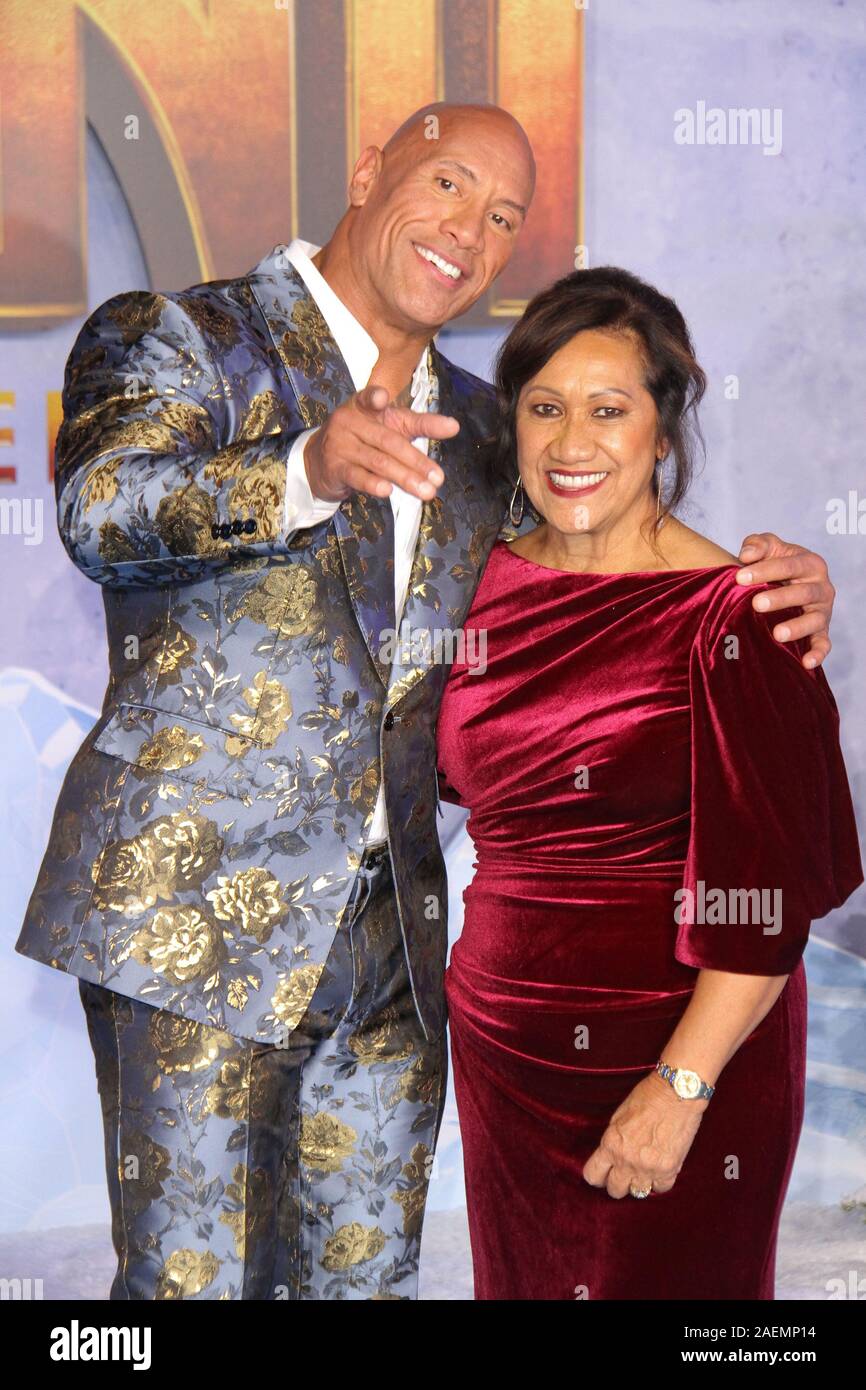 Los Angeles, USA. 09th Dec, 2019. Dwayne Johnson, Ata Johnson at Sony ...