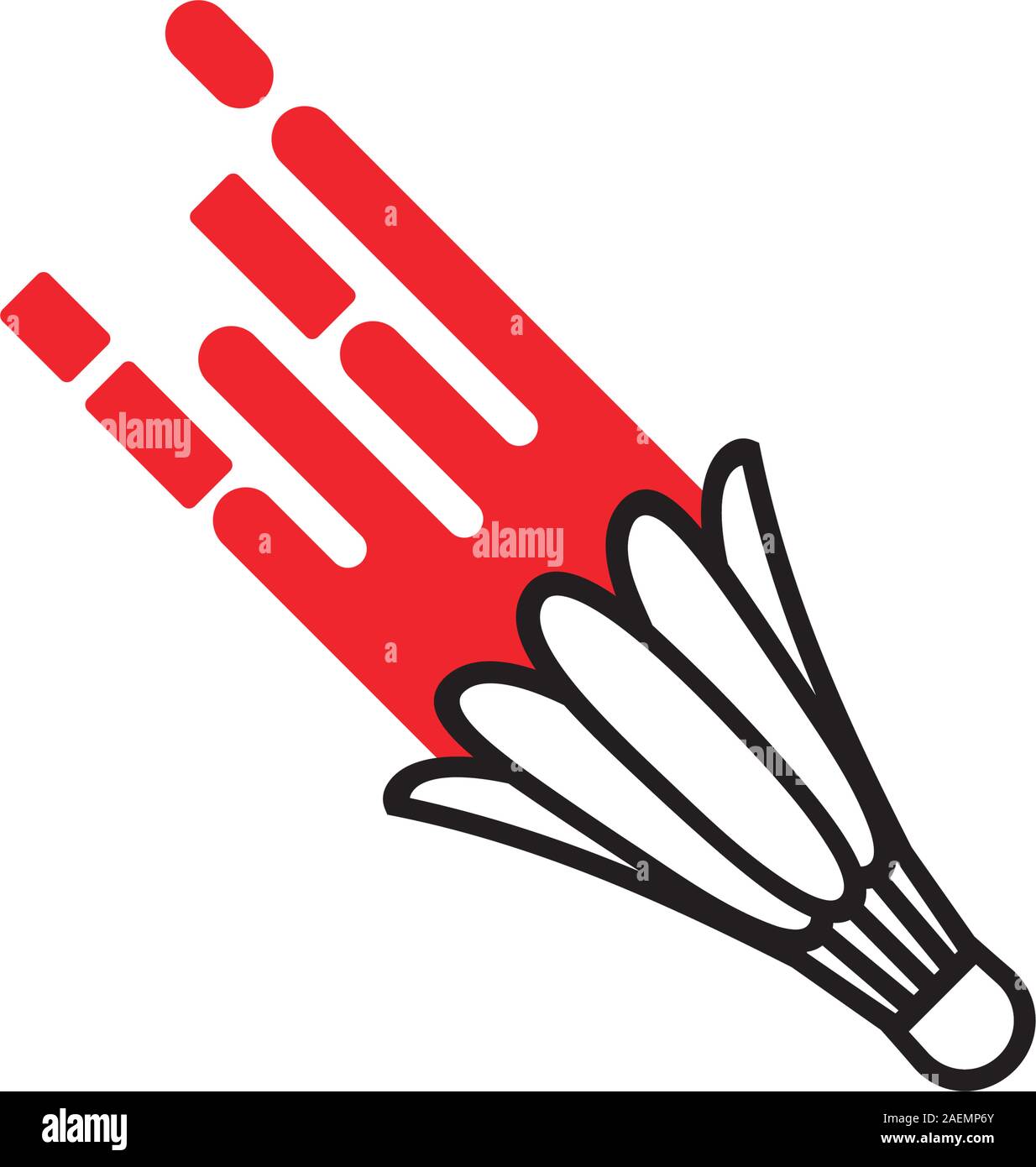 Smash badminton icon design template vector isolated Stock Vector Image ...