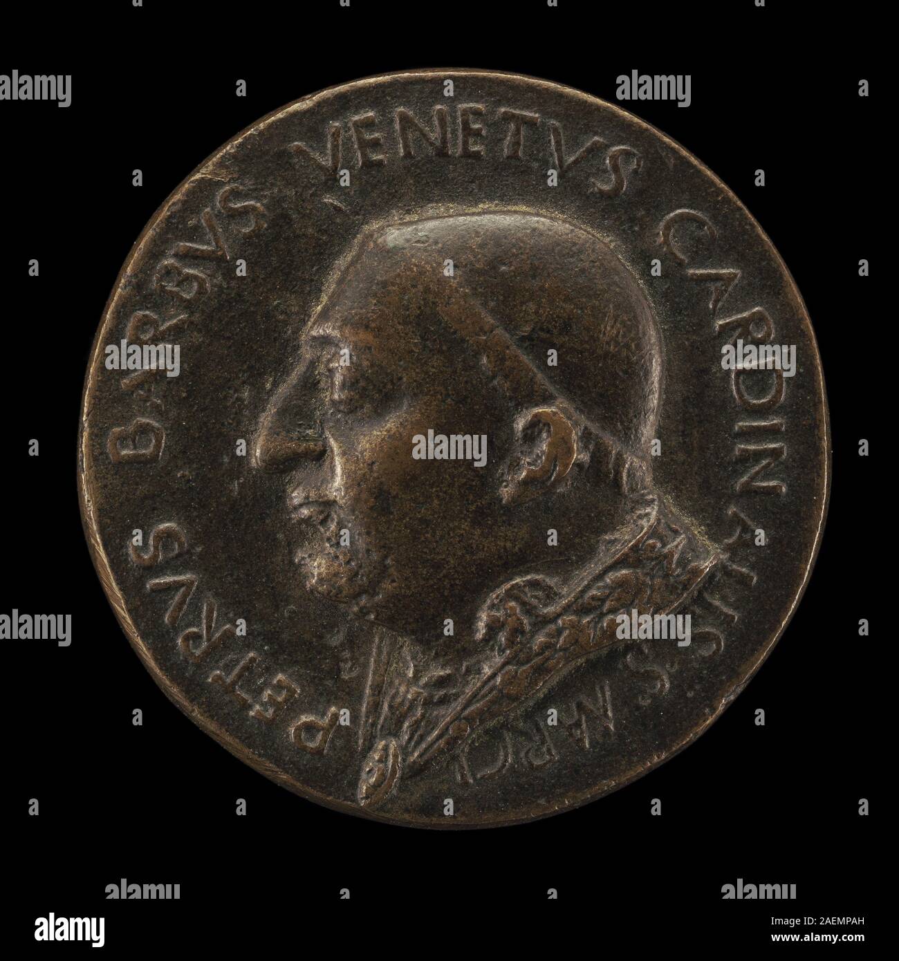 This 1455 15th-century medal obverse depicts Pietro Barbo, later Pope ...
