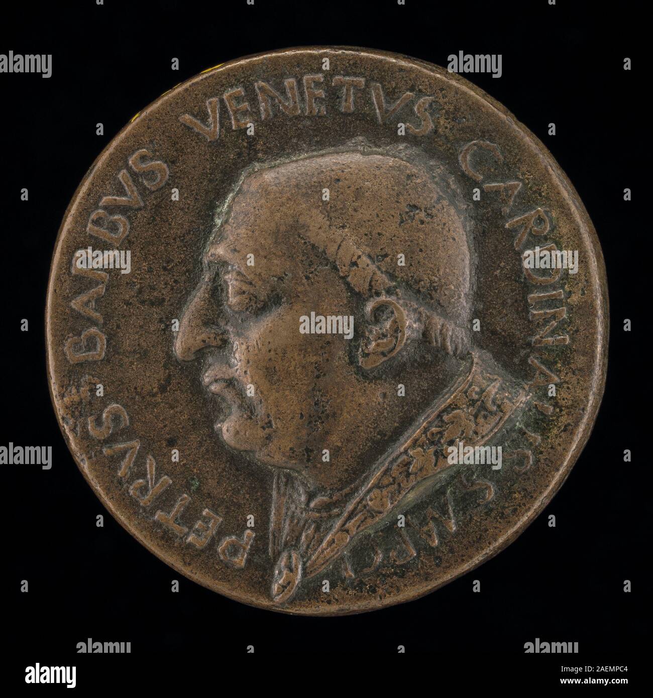 The 1455 obverse medal depicts Pier Barbo as Cardinal of San Marco ...