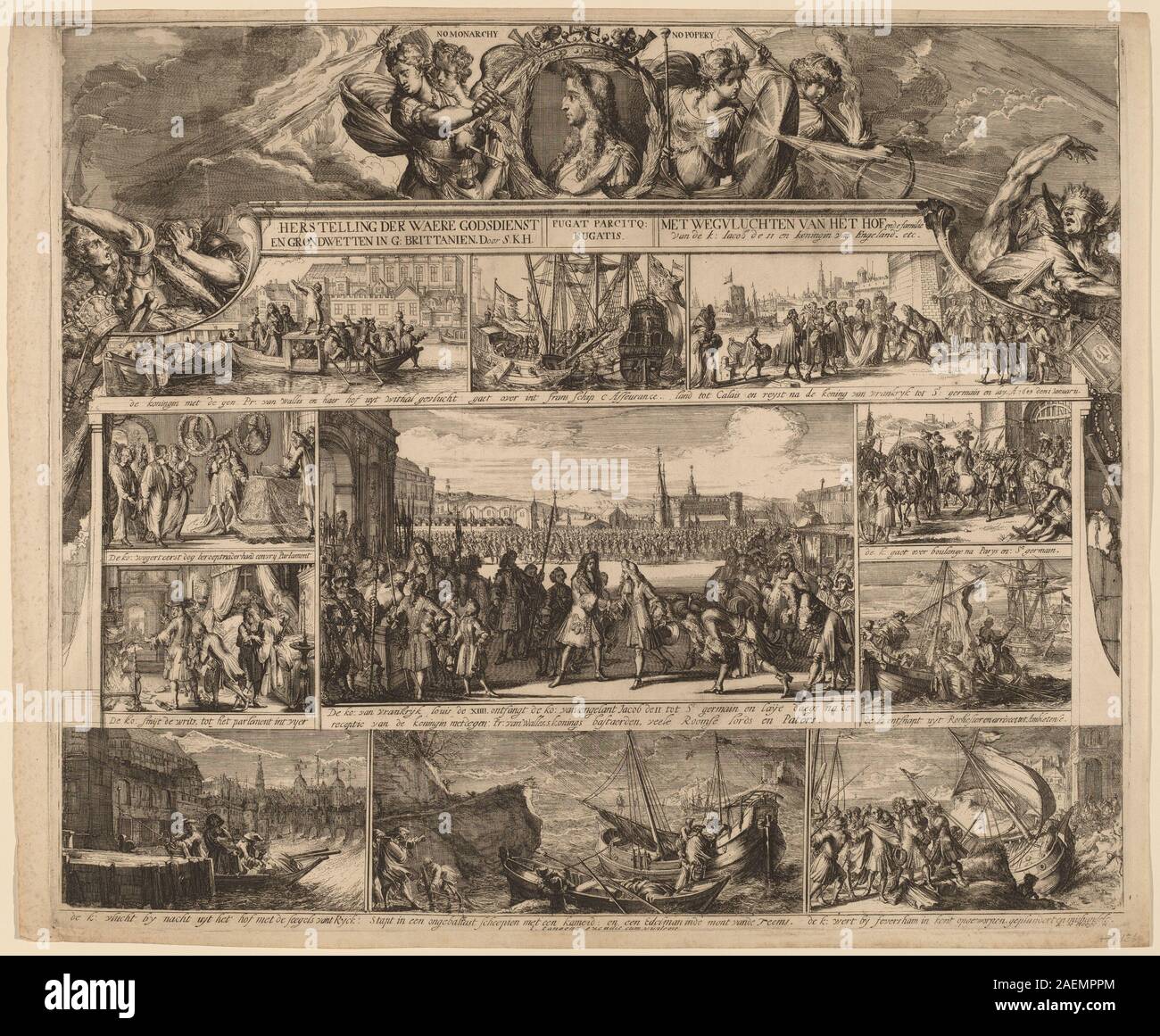 Romeyn de Hooghe, No Monarchy, No Popery, c 1690, No Monarchy, No ...