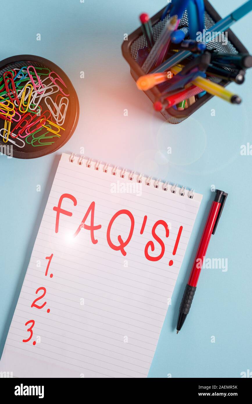 Handwriting Text Writing Faq Conceptual Photo A List Of Questions And Answers Relating To A