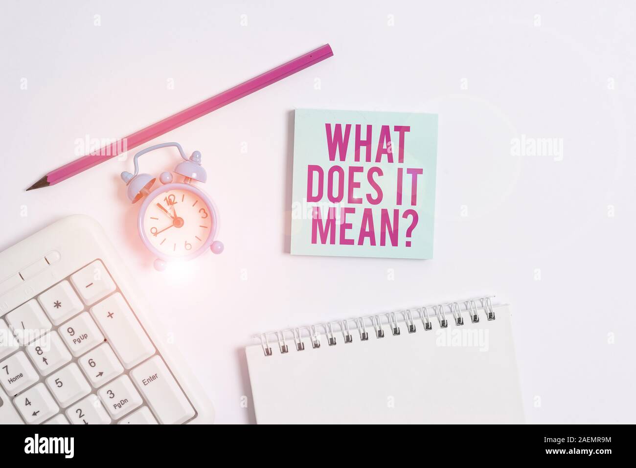 Handwriting text writing What Does It Mean question. Conceptual photo ...