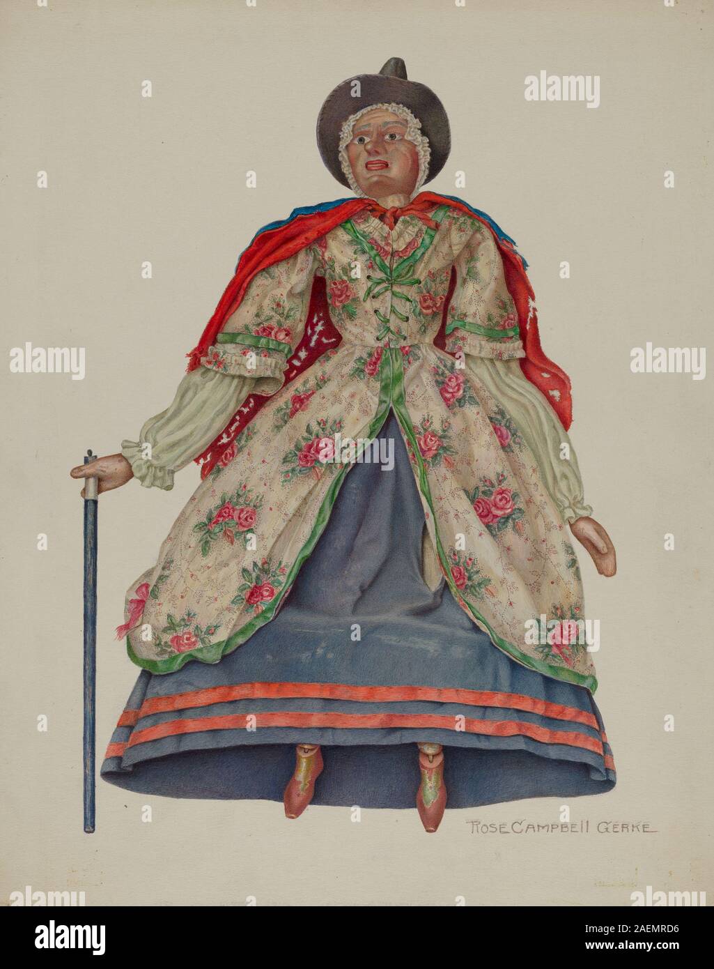 Rose Campbell-Gerke, Mother Goose marionette, c 1939, Mother Goose ...