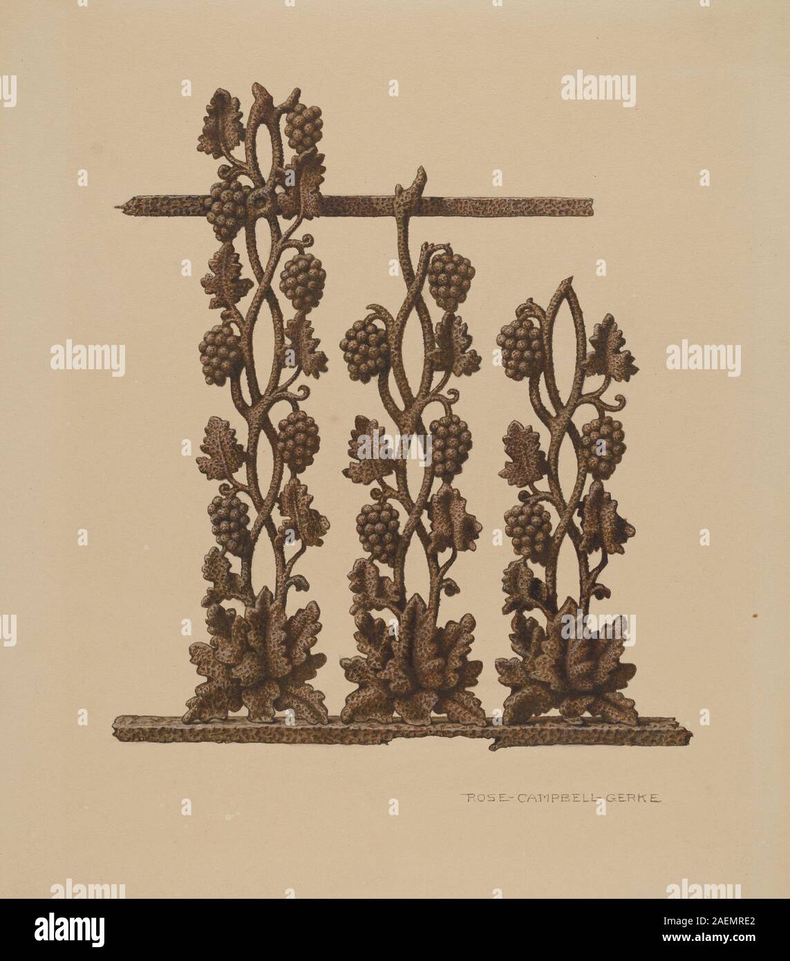 Rose Campbell-Gerke, Fence, c 1940, Fence; circa 1940 date Stock Photo ...