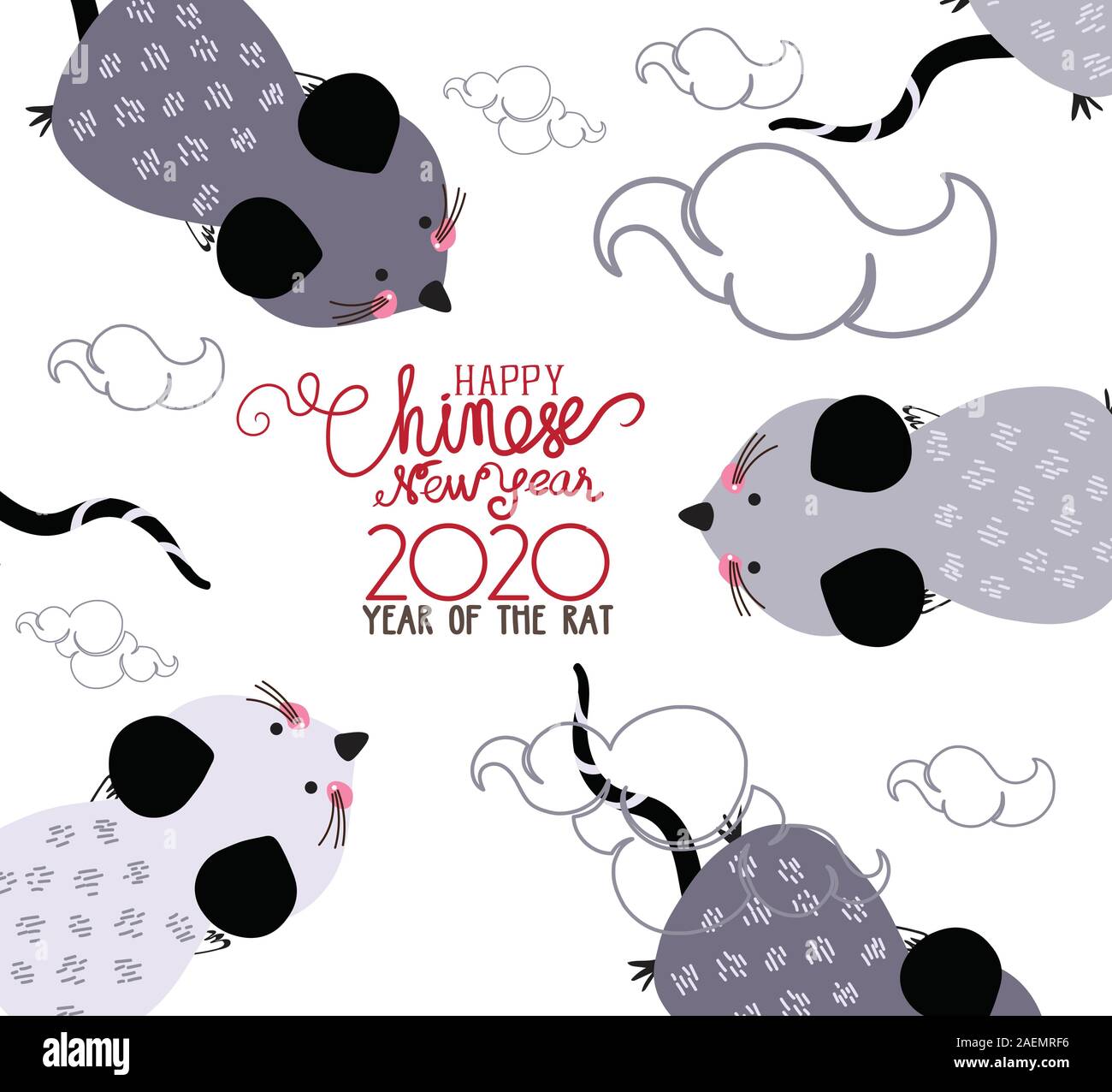 2020 rat cherry blossom Stock Vector Images - Alamy