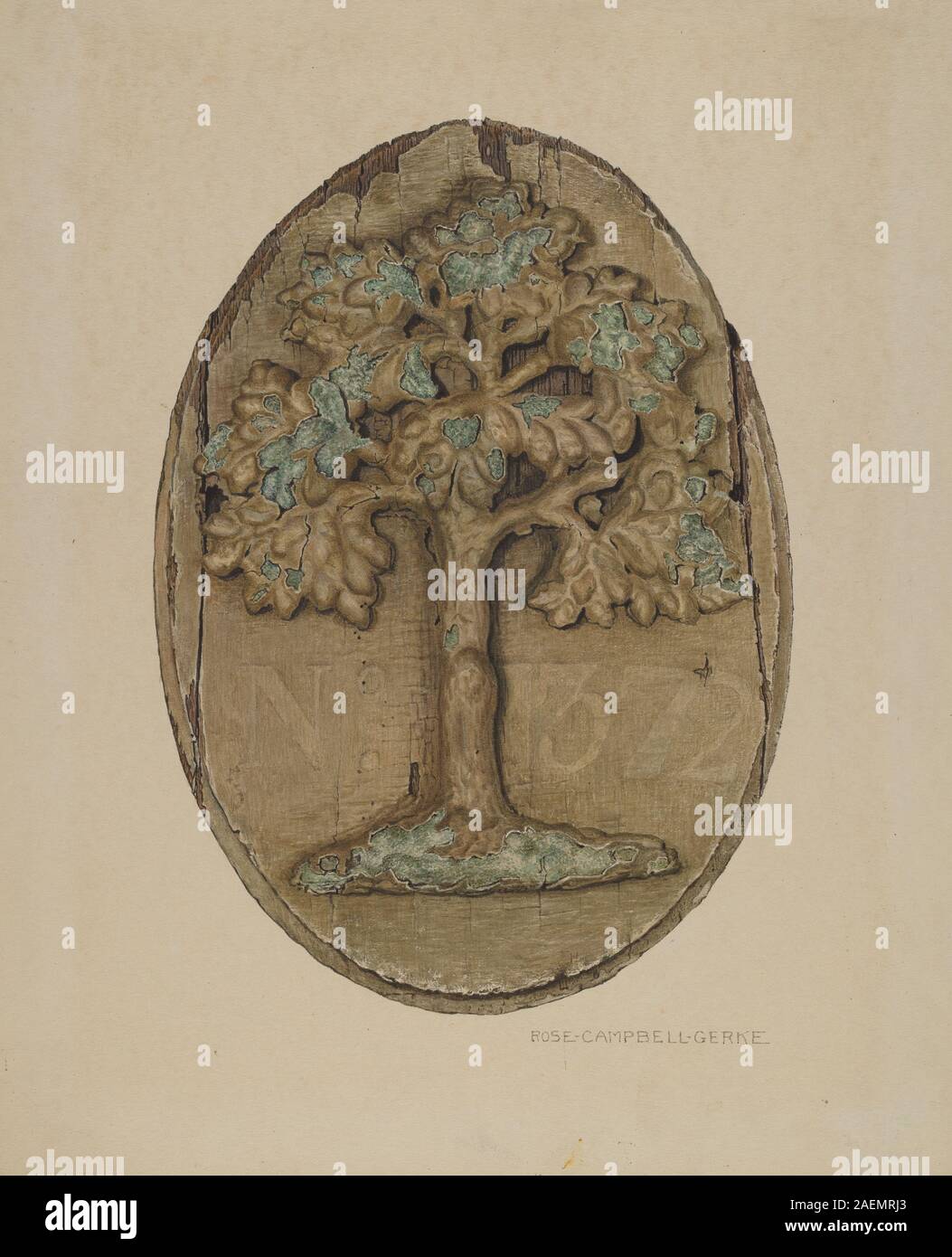 Rose Campbell-Gerke, Firemark, c 1940, Firemark; circa 1940 date Stock ...