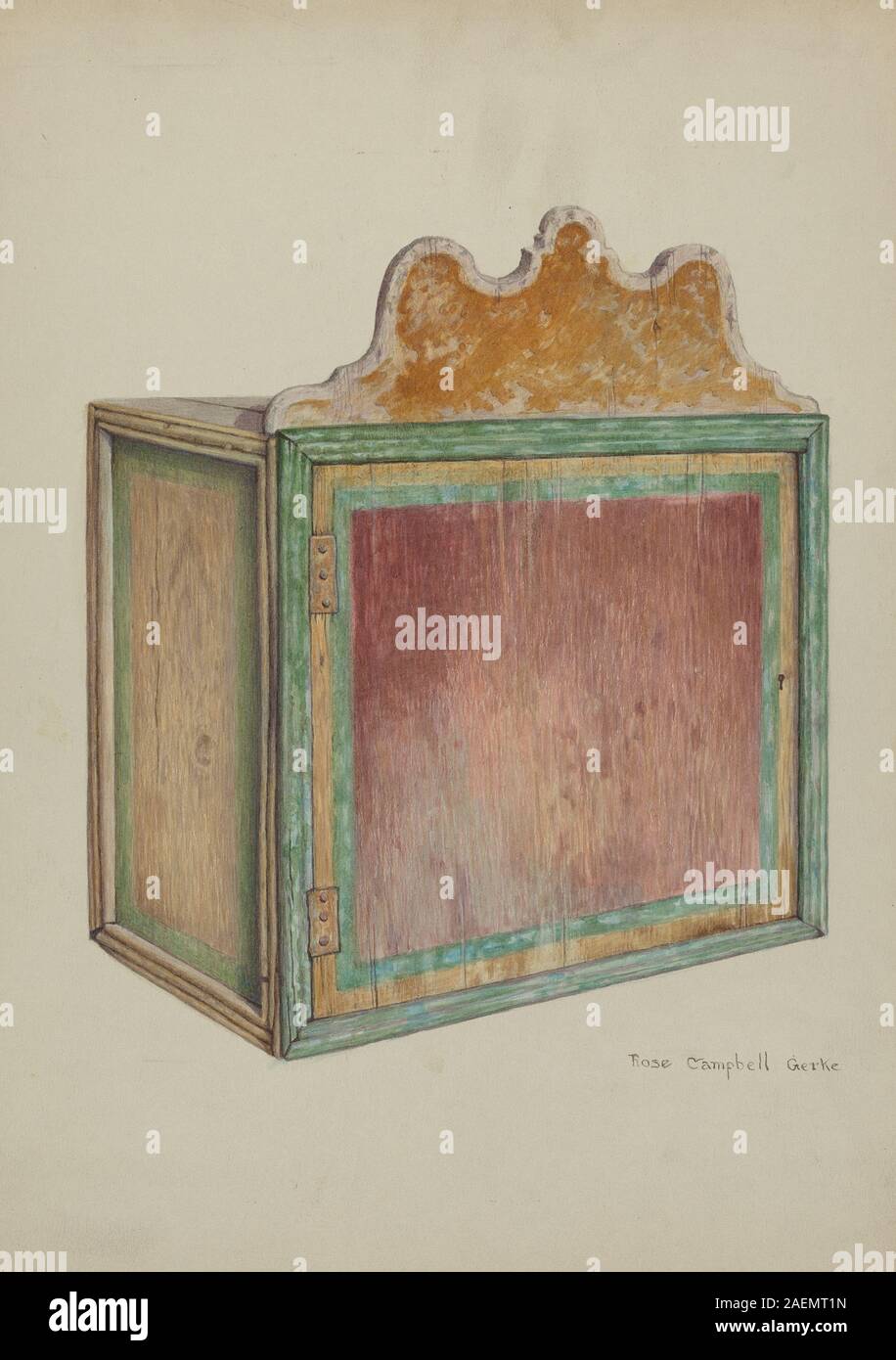 Rose Campbell-Gerke, Wooden Cabinet for Music, c 1938, Wooden Cabinet ...