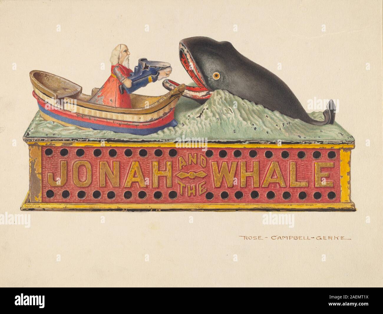 Rose Campbell-Gerke, Toy Bank - Jonah and the Whale, c 1939, Toy Bank ...