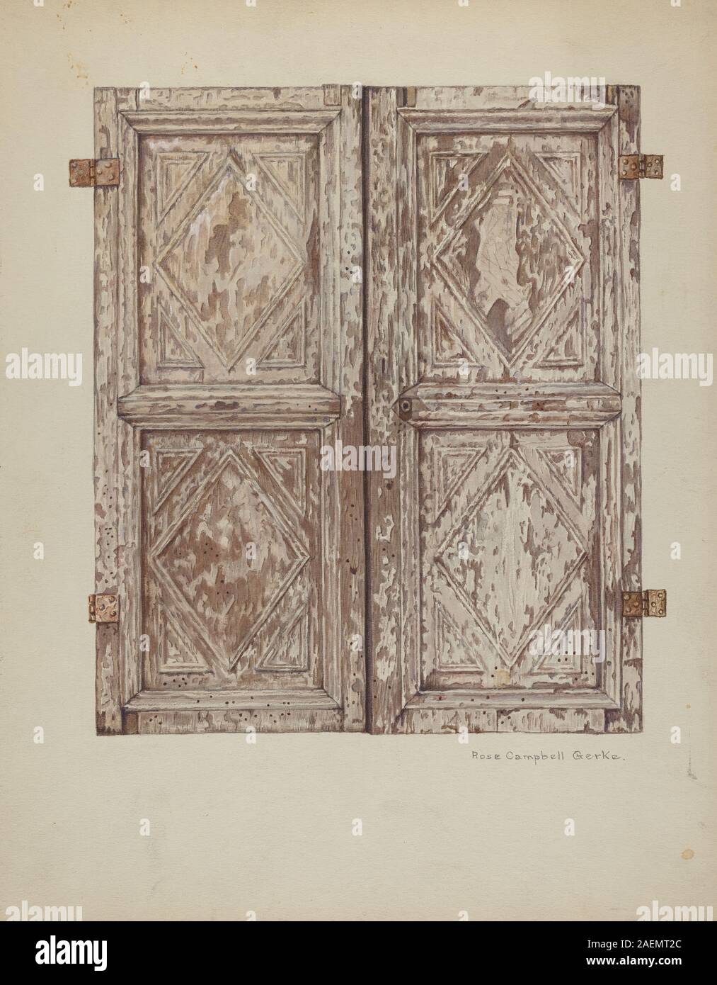 Rose Campbell-Gerke, Wooden Cabinet Doors, c 1939, Wooden Cabinet Doors ...