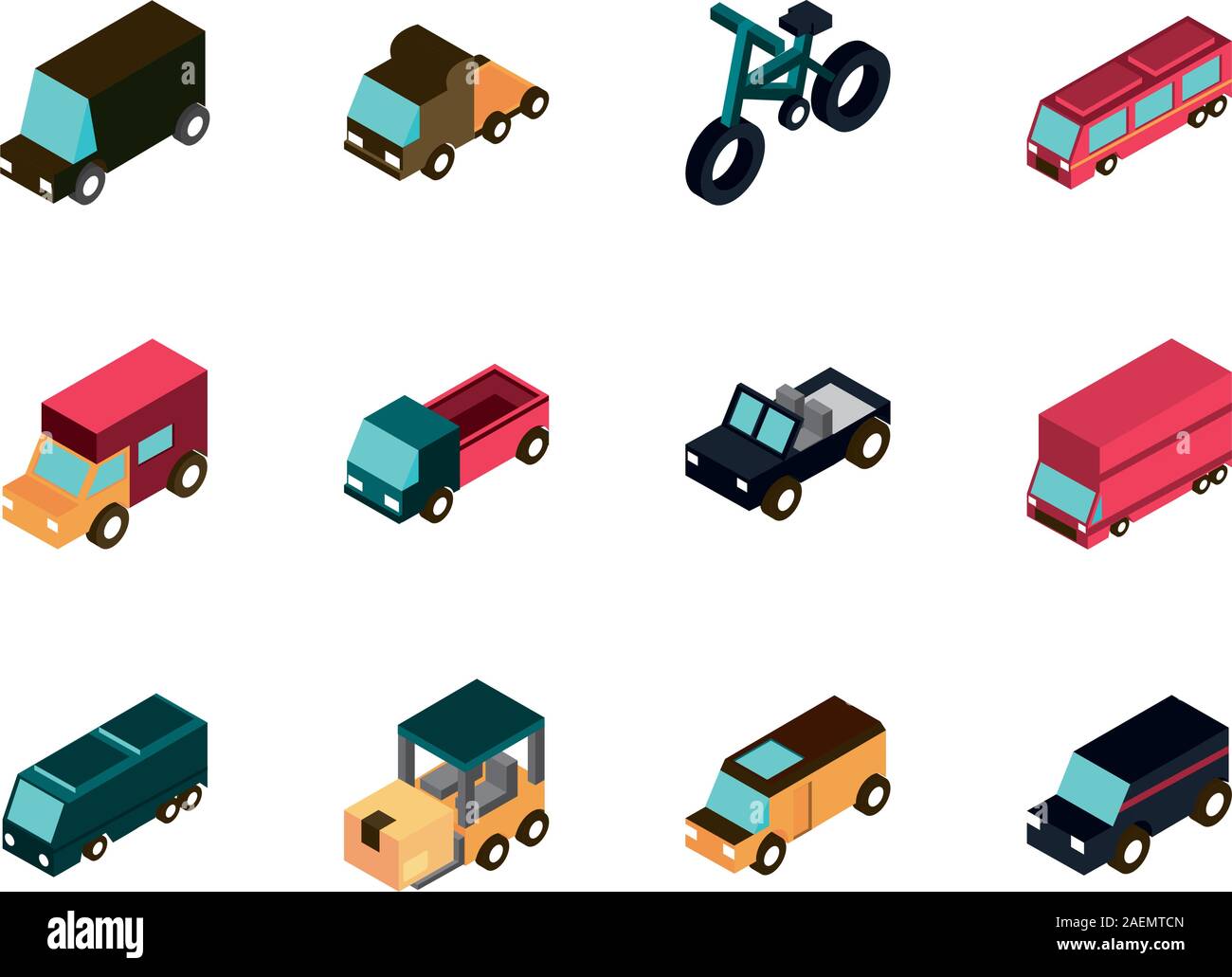 Isometric camper Stock Vector Images - Alamy