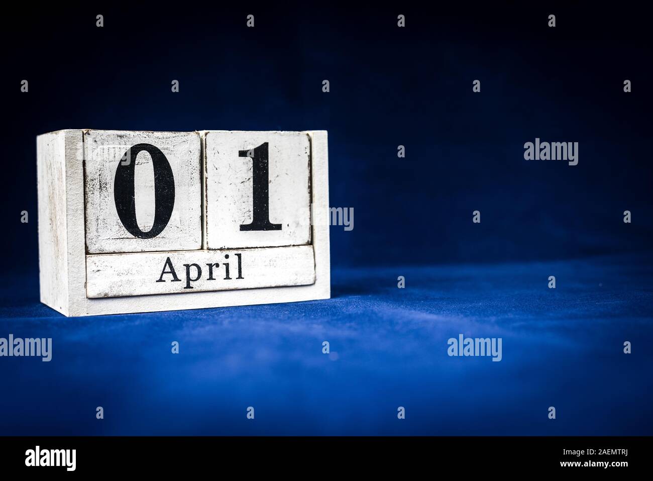 April 1st, First of April, Day 1 of month April - rustic wooden white ...