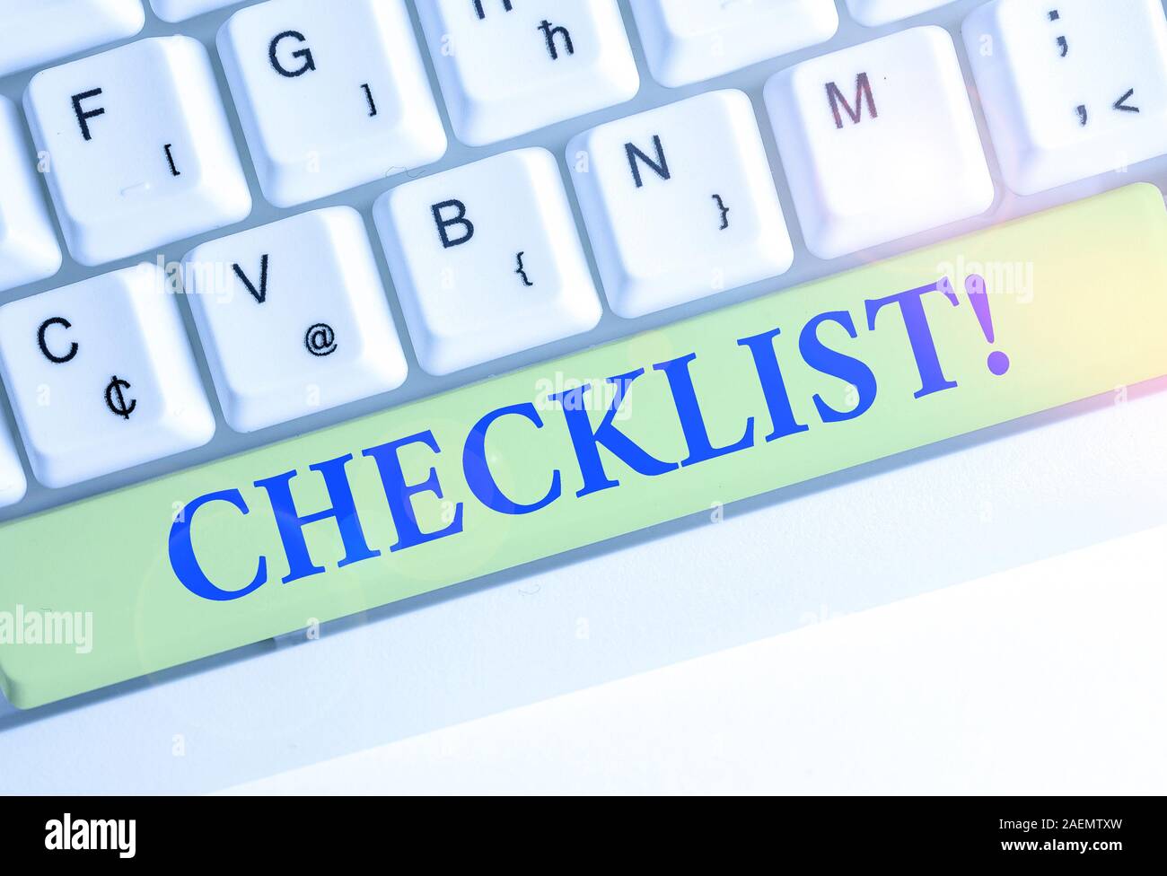 Writing note showing Checklist. Business concept for list items ...