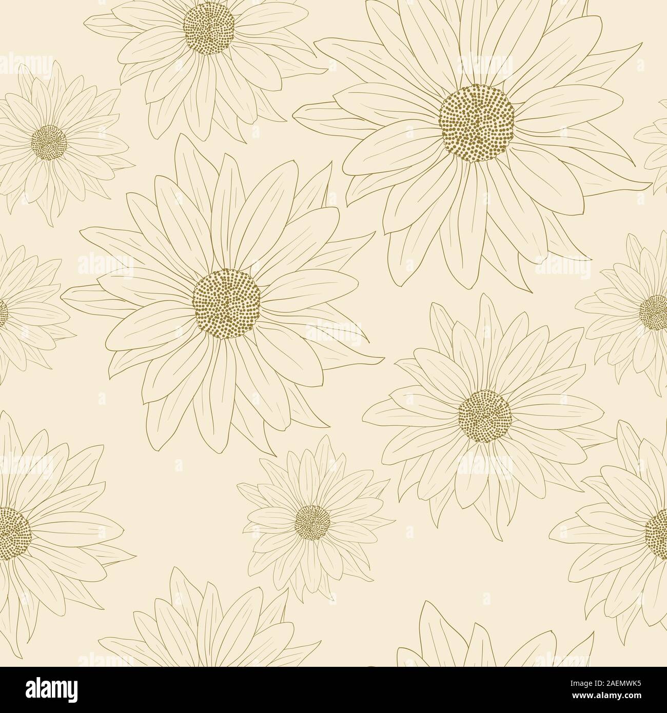 Seamless wallpaper with beautiful flowers Stock Vector Image & Art - Alamy